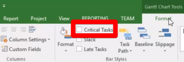 How to Show and Enable the Critical Path in MS Project