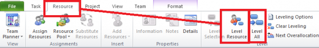 How to Level Resources in MS Project