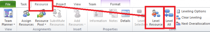 How to Level Resources in MS Project