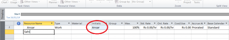 Project Resource Planning in Microsoft Project