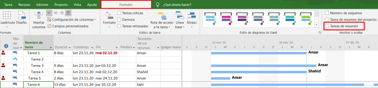 Tutorial MS Project para añadir hitos y tareas