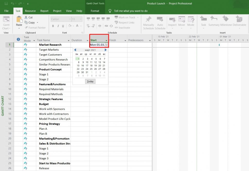 How to Make a Gantt Chart in Microsoft Project
