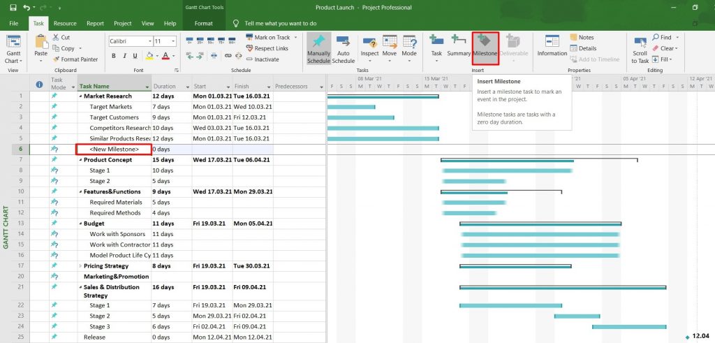 How to Make a Gantt Chart in Microsoft Project
