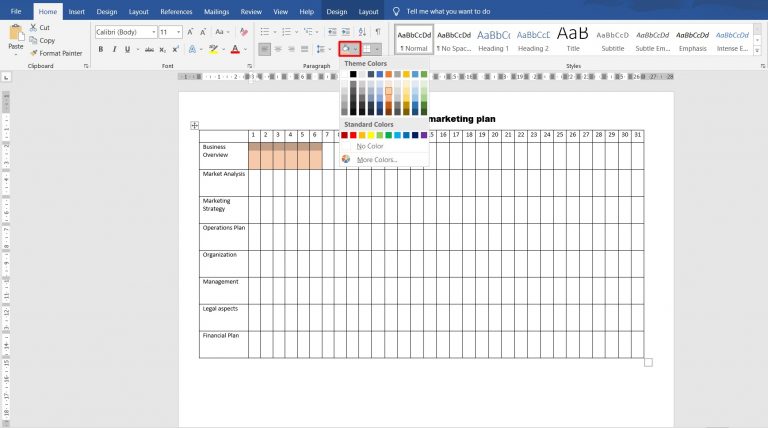 How to Make a Gantt Chart in Word