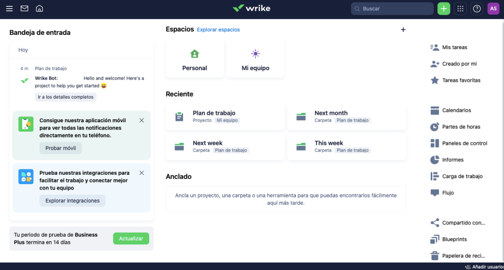 Wrike: características, ventajas y desventajas