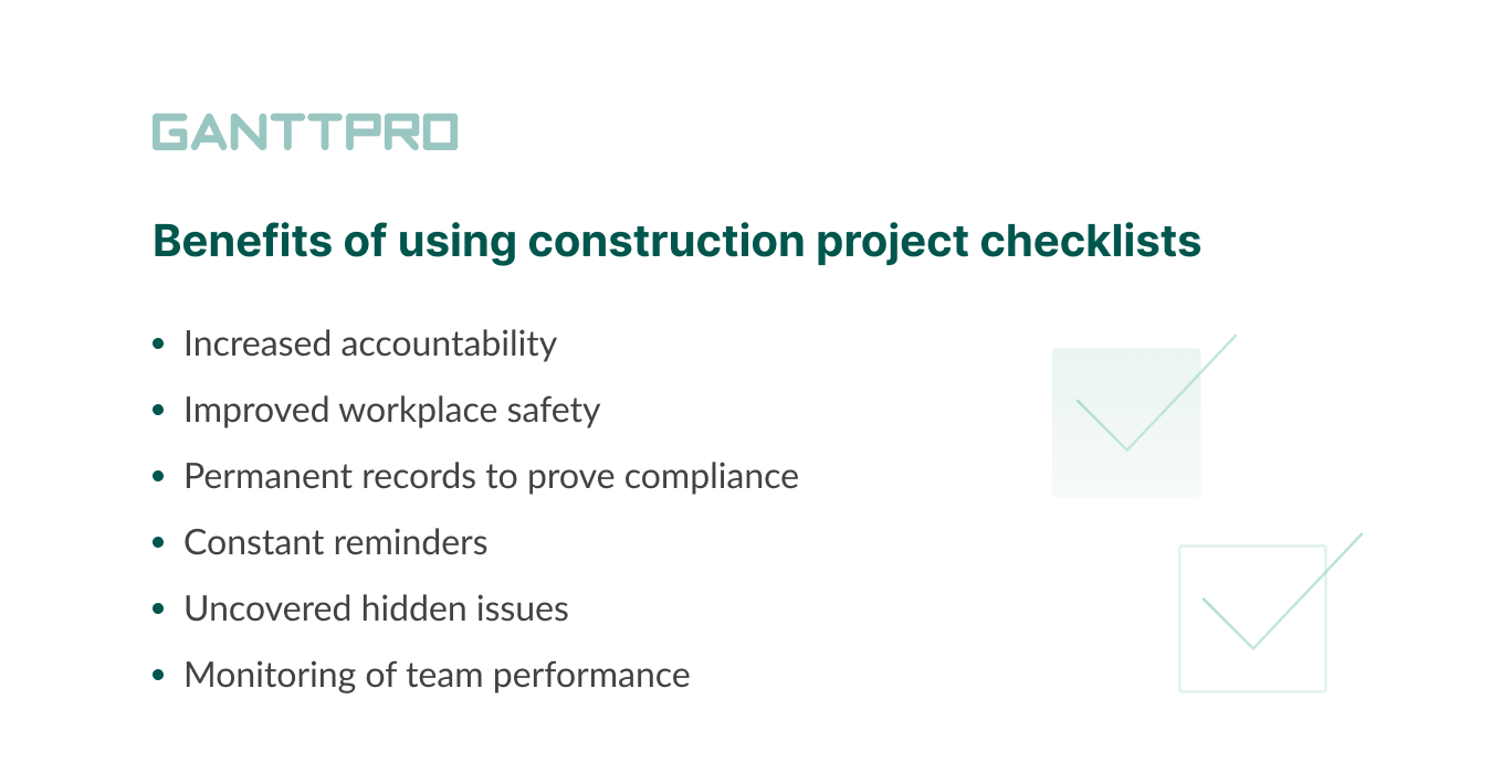 Key Stages of Construction Project Checklist