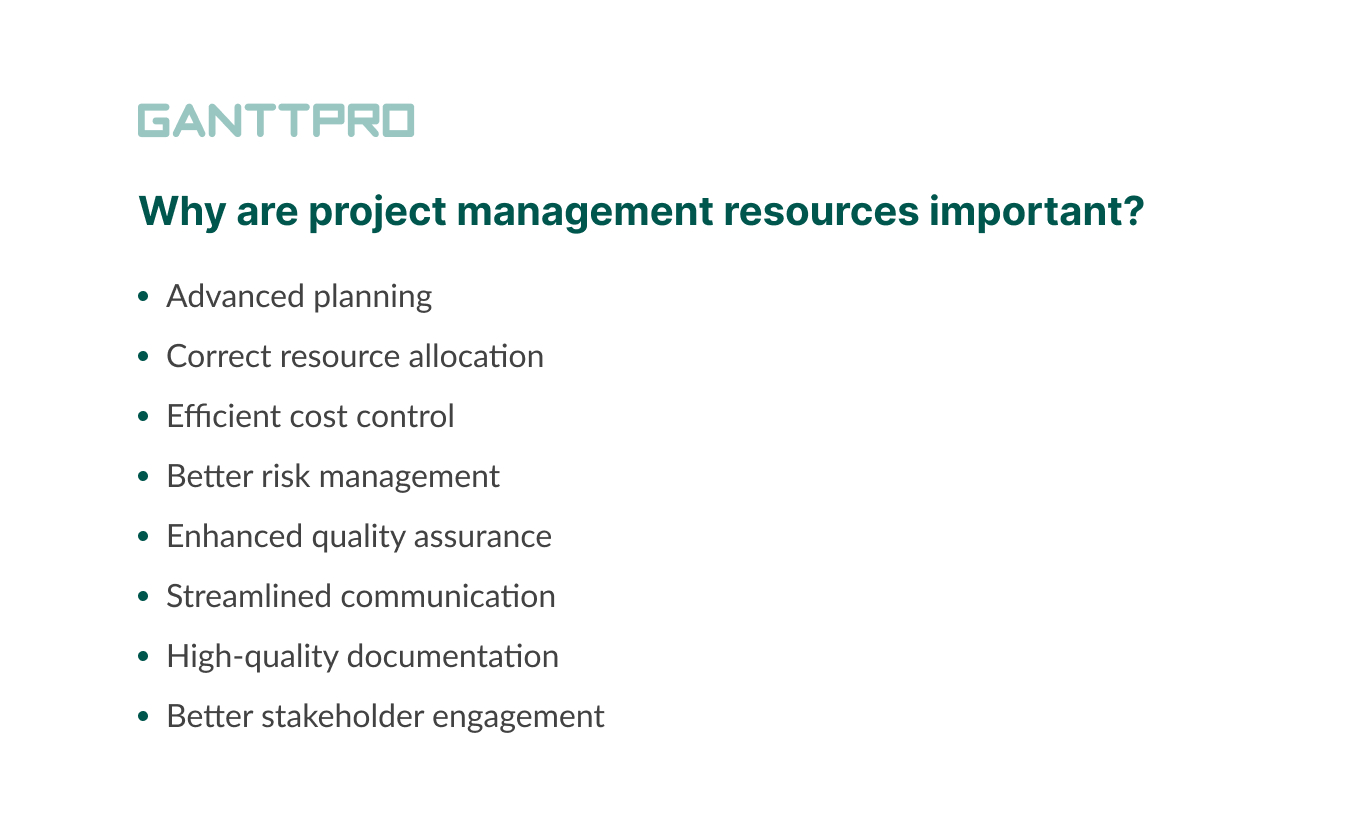 Key Project Management Resources