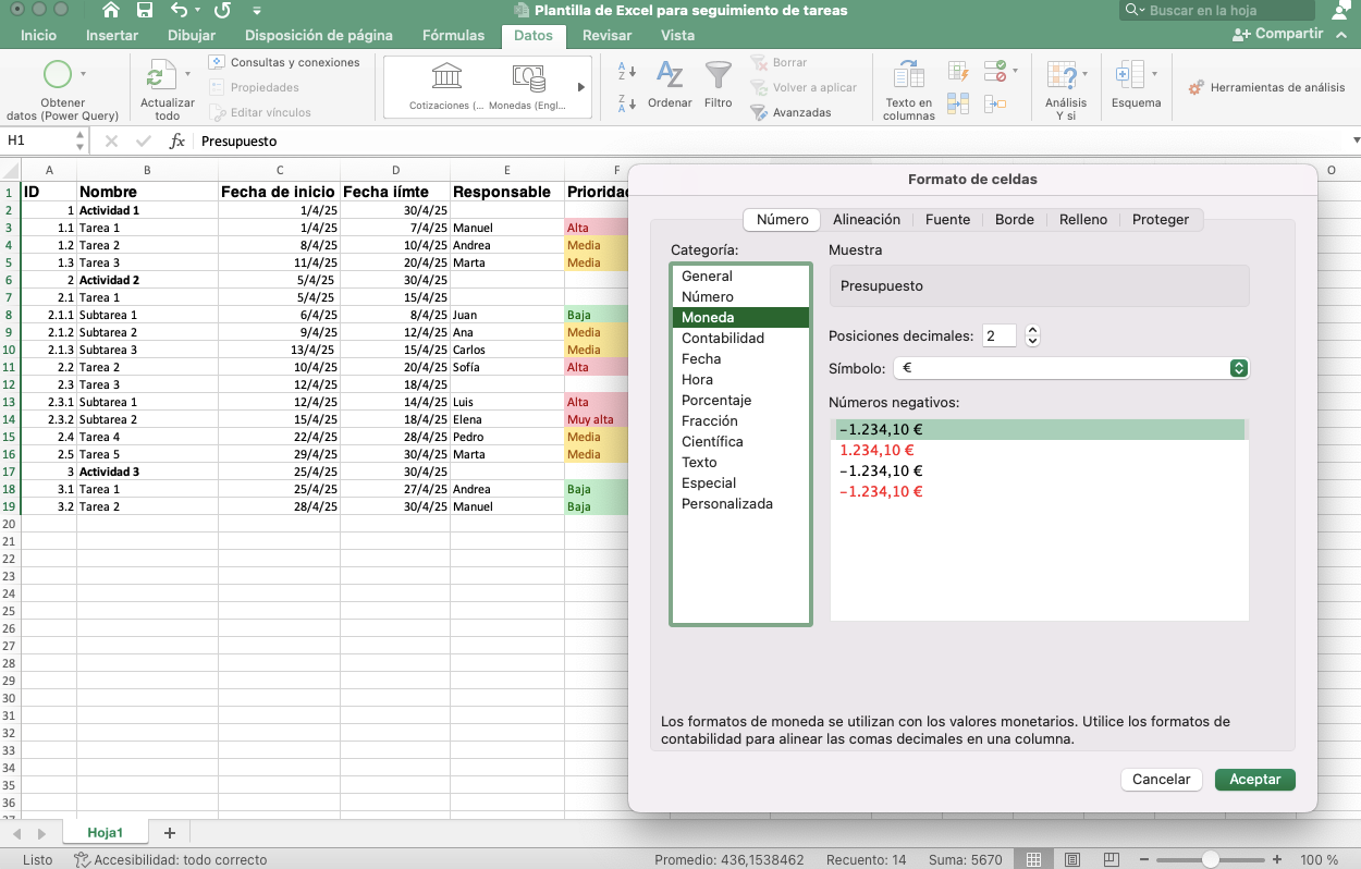 Hoja De Trabajo De Seguimiento Gratuita